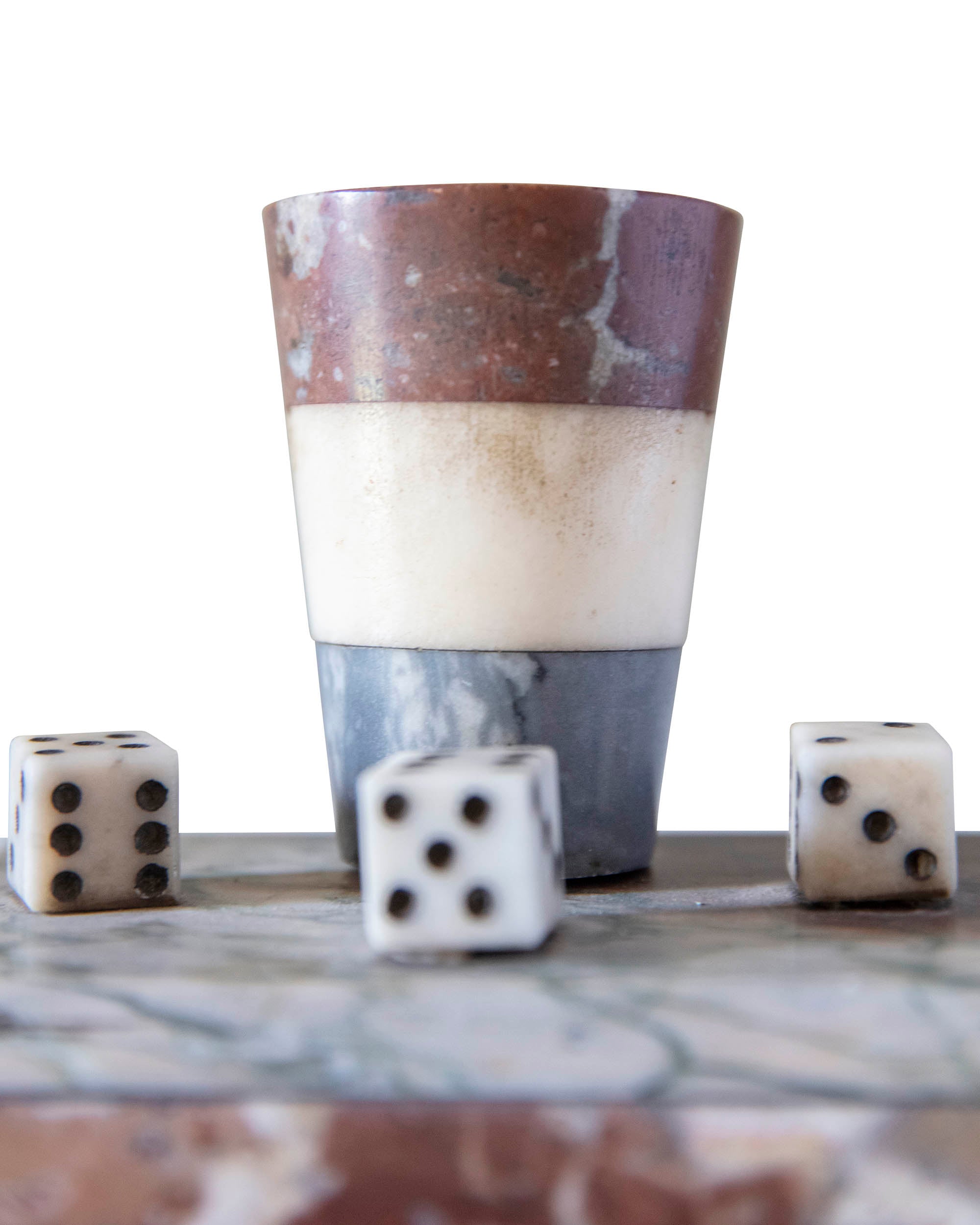 Marble dice game with tricolor cup – Gaztelureshop