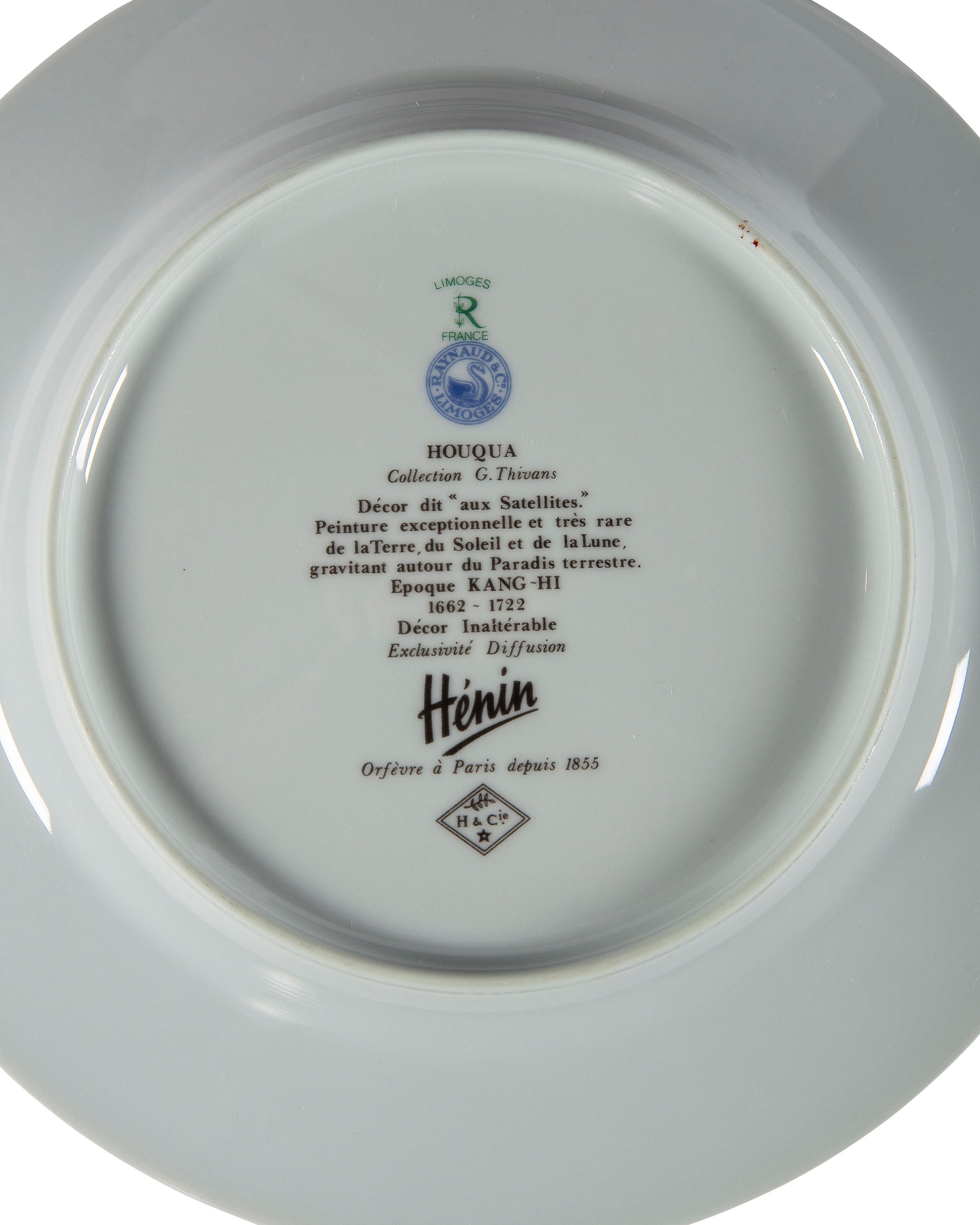 Porcelain tableware from Limoges, model "Houqua". Collection G. Thivan ...